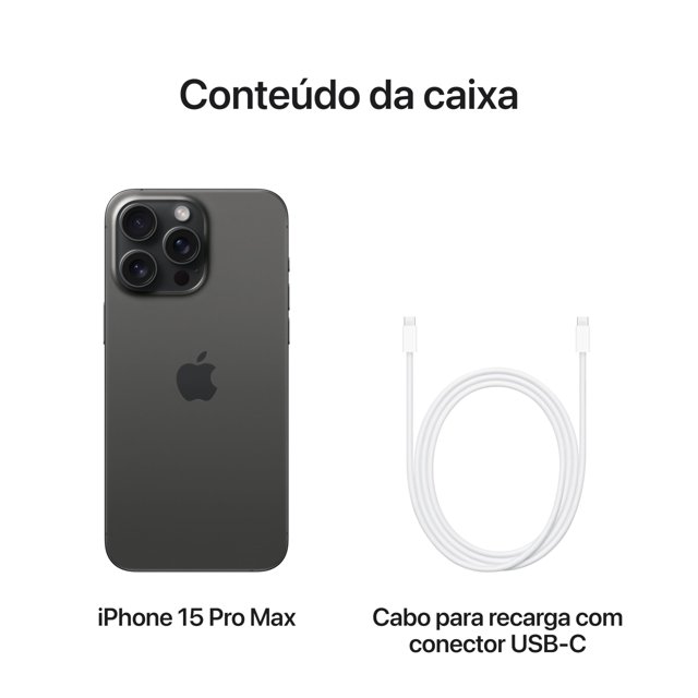 Apple iPhone 15 Pro Max 256 GB Titânio preto | RTEC Os melhores smartphones você encontra aqui!