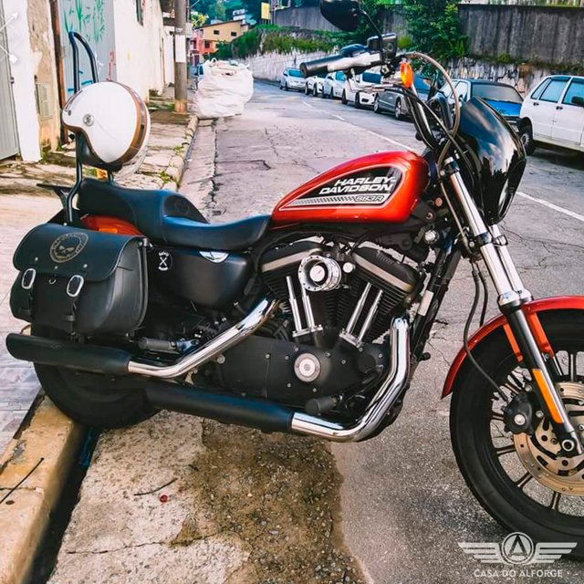 MOTO CUSTOM - Alforge Lateral em Couro Impermeável | CASA DO ALFORGE