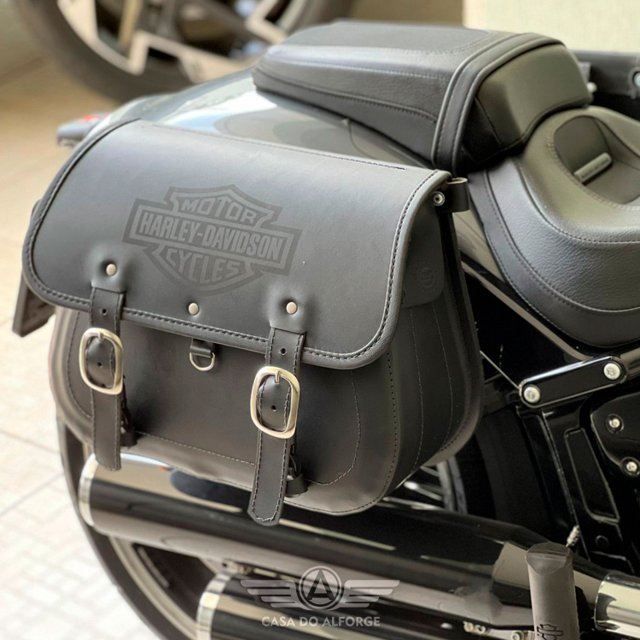 MOTO CUSTOM - Alforge Lateral em Couro Impermeável | CASA DO ALFORGE