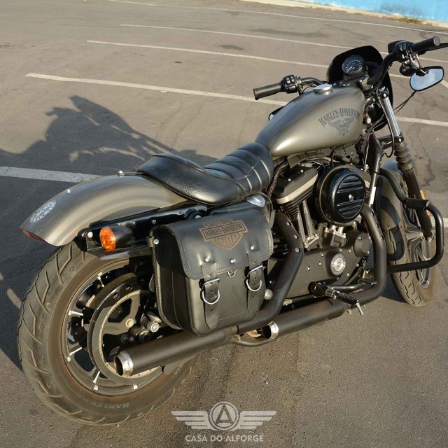 Alforge em Couro para Royal Enfield Hunter 350 | CASA DO ALFORGE