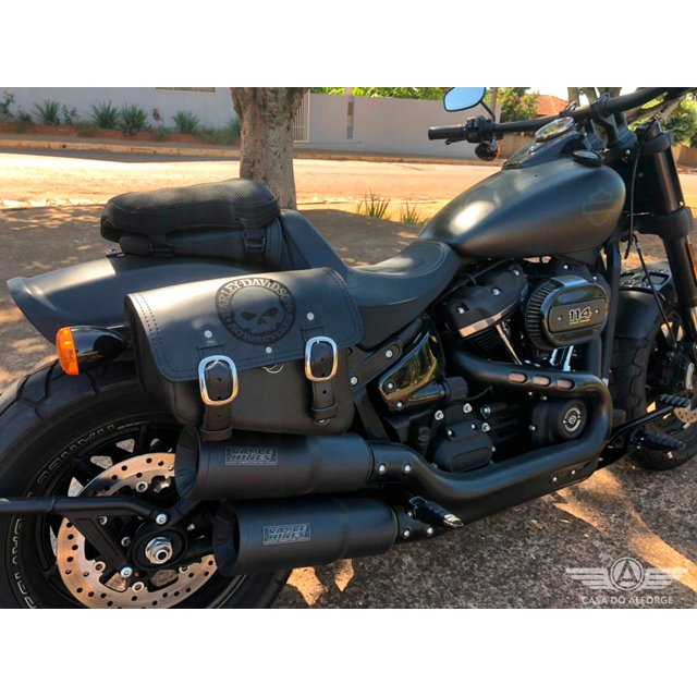 Alforge em Couro para Harley Davidson Fat Bob | CASA DO ALFORGE