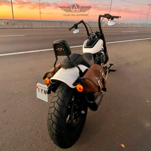 Alforge em Couro para Harley Davidson Fat Bob | CASA DO ALFORGE