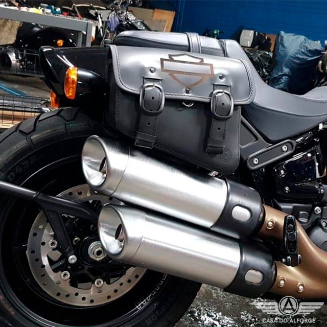 Alforge em Couro para Harley Davidson Fat Bob | CASA DO ALFORGE