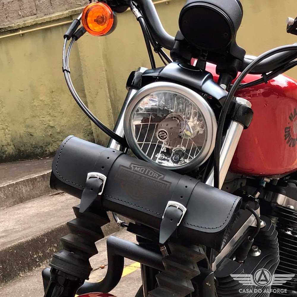Casa do Alforge - Alforge Frontal em Couro para Moto Custom | CASA DO ...