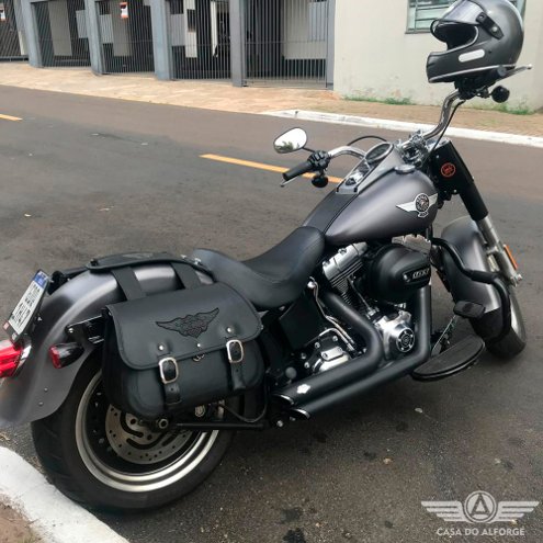 Royal Enfield Meteor 350 - Alforge em Couro Impermeável | CASA DO ALFORGE