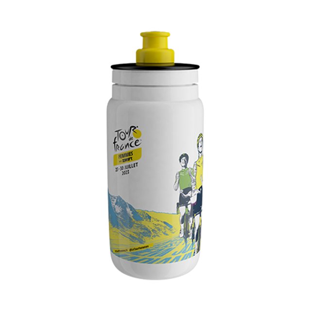 CARAMANHOLA 550ML ELITE FLY TDF FEMMES 2023 - BRANCO/AMARELO | Upgrade Bikes