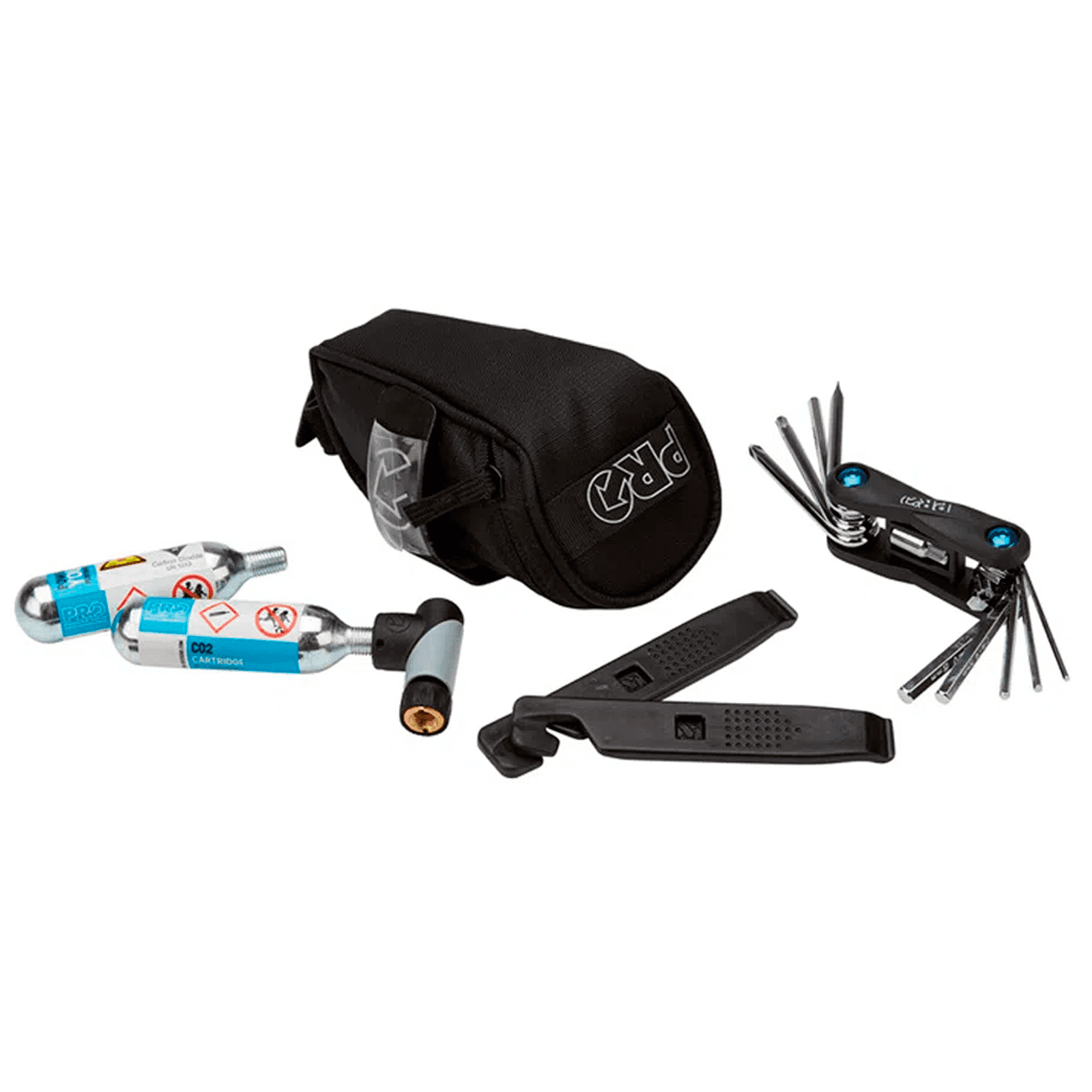 BOLSA DE SELIM SHIMANO PRO COM REFIL CO2/ESPÁTULA/CANIVETE MINI 8 ...