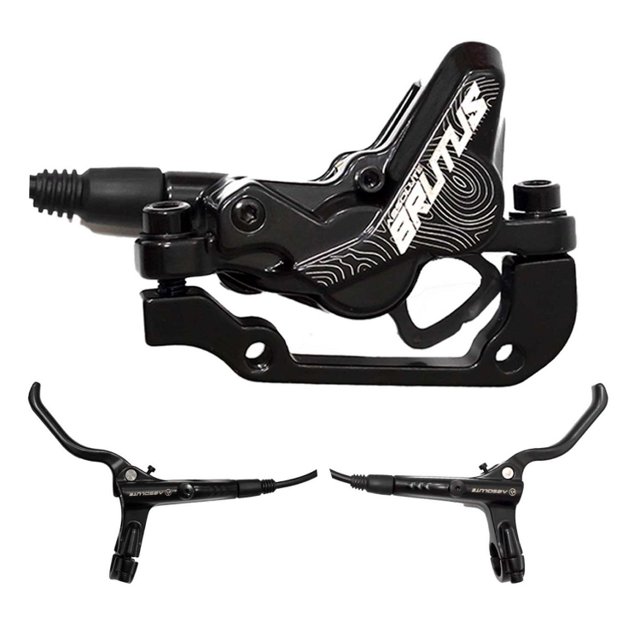 FREIO DISCO ABSOLUTE BRUTUS 4 PISTÕES HIDRÁULICO DIANT/TRAS | Upgrade Bikes