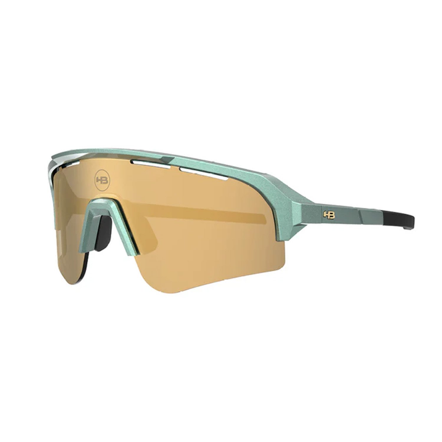 ÓCULOS DE SOL HB EDGE S M METALLIC GREEN GOLD - ESPELHADO ...