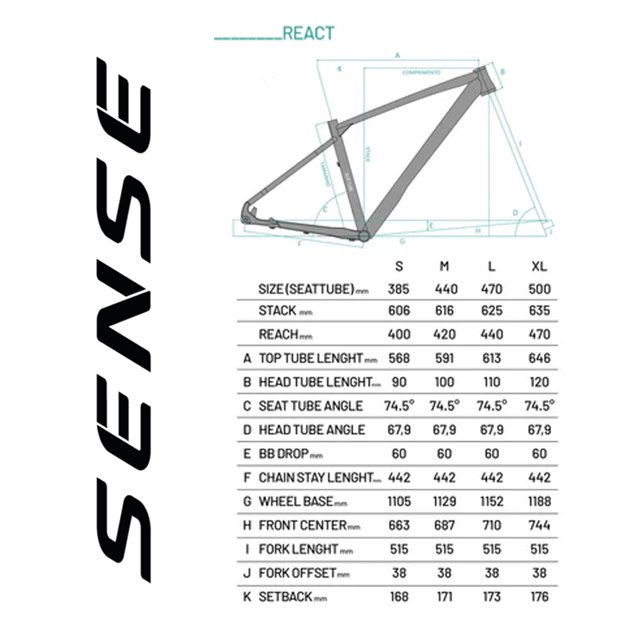 BICICLETA 29 SENSE REACT COMP SHIMANO CUES 11V (2025) | Upgrade Bikes