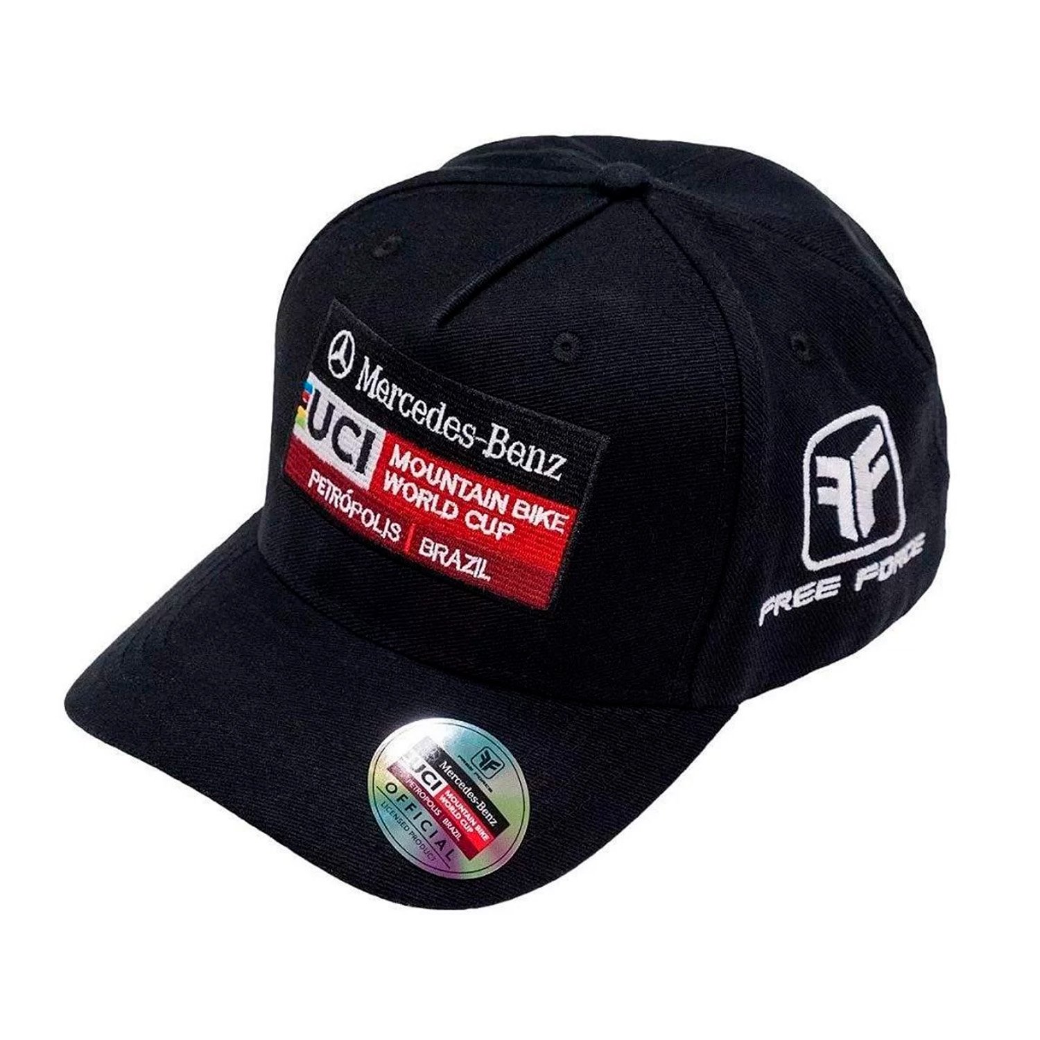 BONÉ MTB WORLD CUP UCI OFICIAL FREE FORCE PRETO | Upgrade Bikes