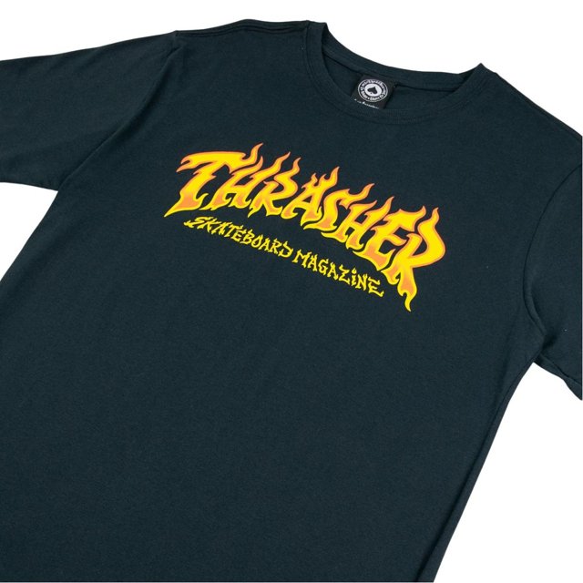 Camiseta Thrasher Fire Logo - Black | MadBoards