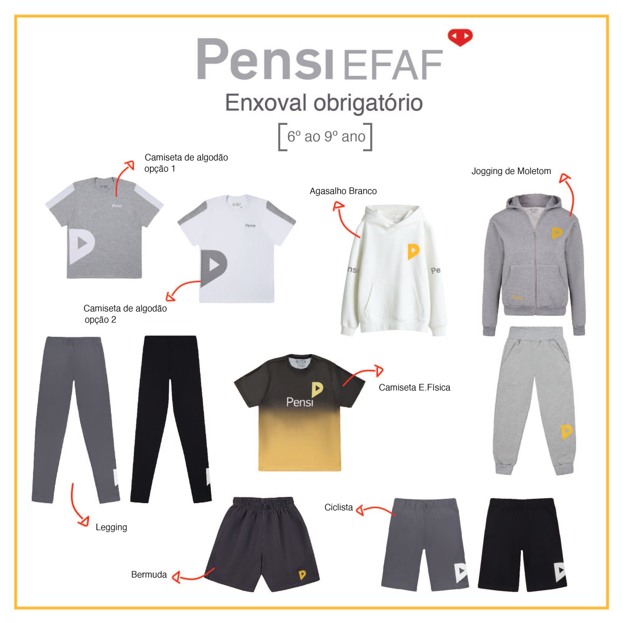 Enxoval Obrigatório EFAF | Original Store