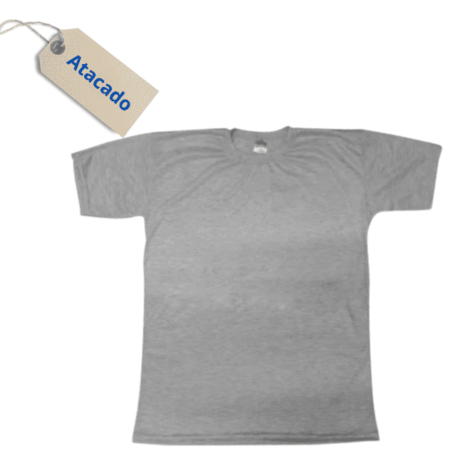 Camiseta Cinza Mescla Atacado Para Sublimação Pampa Tech