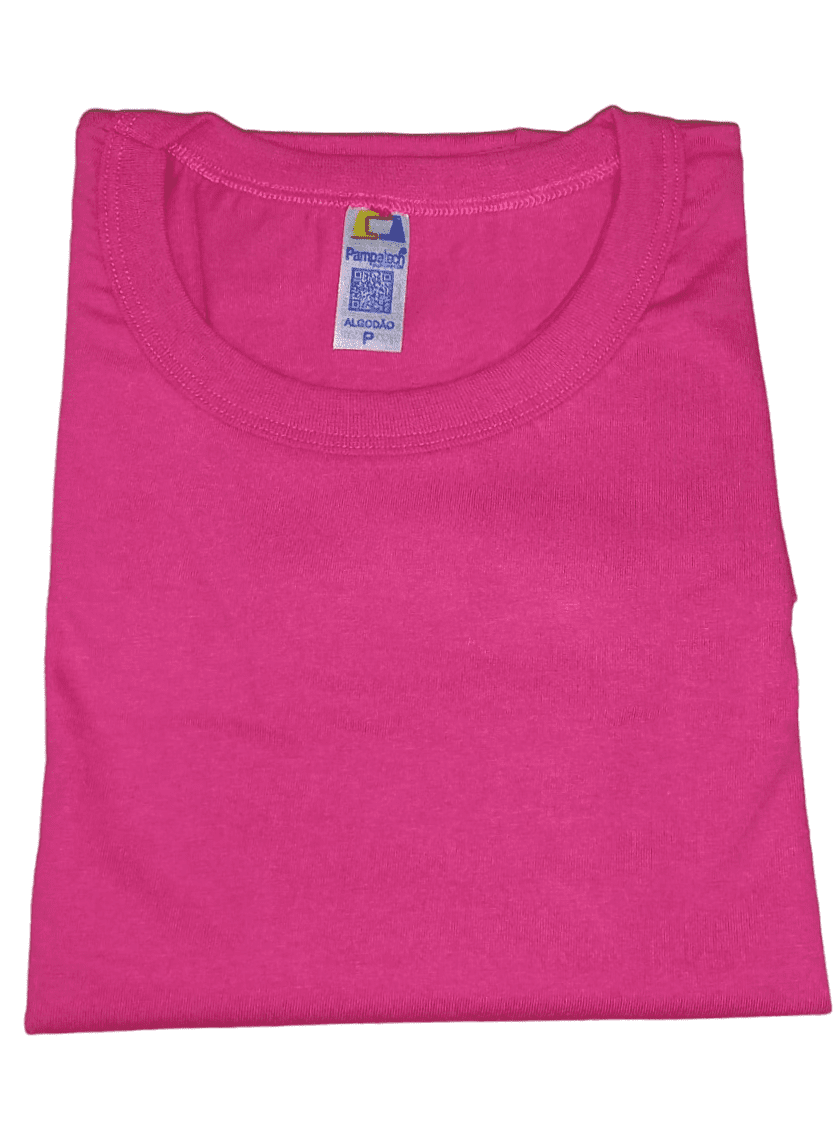 Camiseta Algodão Rosa Pink | Pampa Tech