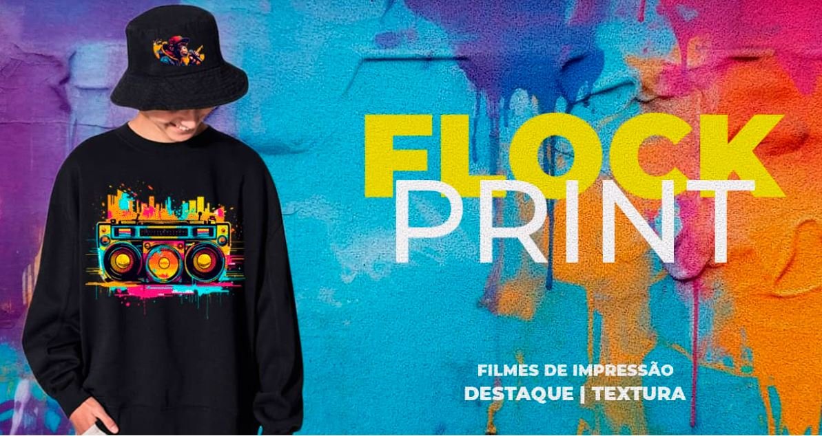 Film FLEX Flock 3D A4 aceita sublimação | Pampa Tech