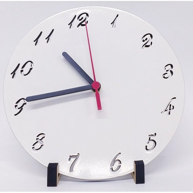 RELÓGIO REDONDO COM NÚMEROS - MDF | Pampa Tech