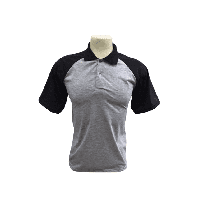 Polo Raglan Branca com Preto | Pampa Tech