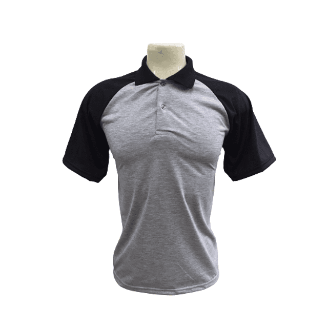 Polo Raglan Branca com Preto | Pampa Tech