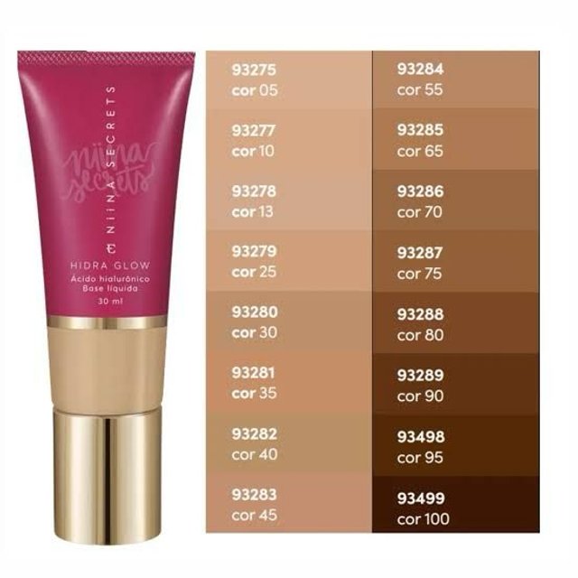 Base Líquida Niina Secrets Hidra Glow | Ellen Make Up Base Líquida Niina Secrets Hidra Glow | Ellen Make Up