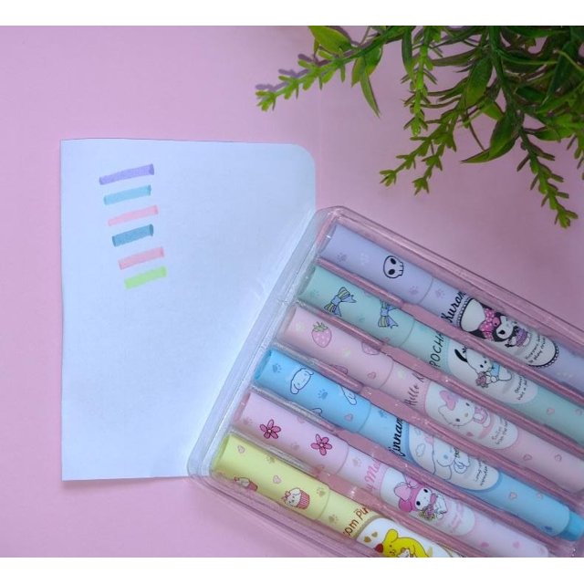 Kit de marca texto Sanrio (turma da Hello Kitty) | Amore Papelaria