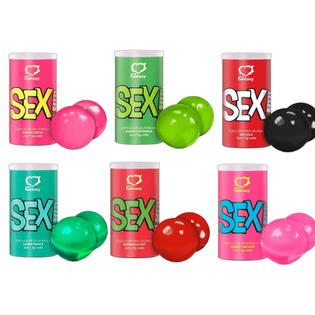 Bolinha Beijável Sex Caps Com 2 Unid Sexy Fantasy Santo Romance