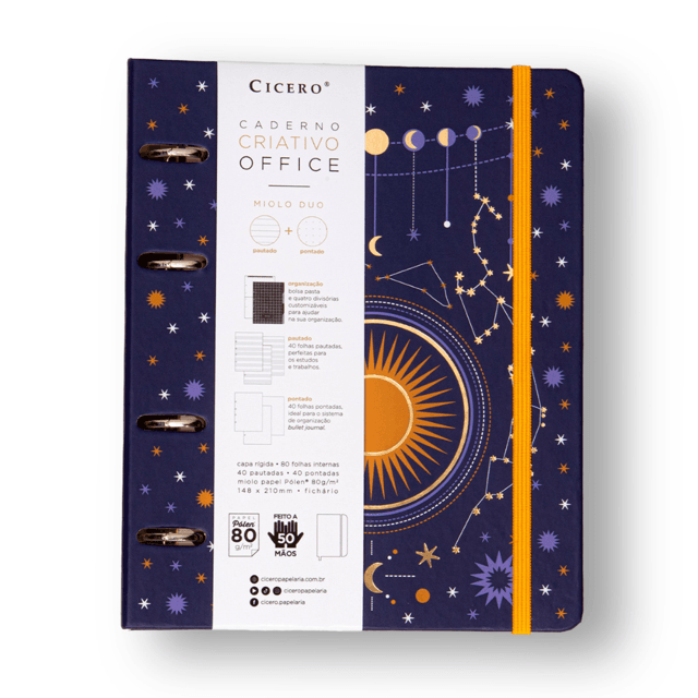 Caderno Criativo Argolado Office A5 Duo Astral Carta Solar - Cicero ...