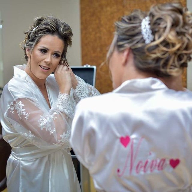 Robe Luxo Manga Longa Toda em Renda | Ressy Carla Robes Personalizados