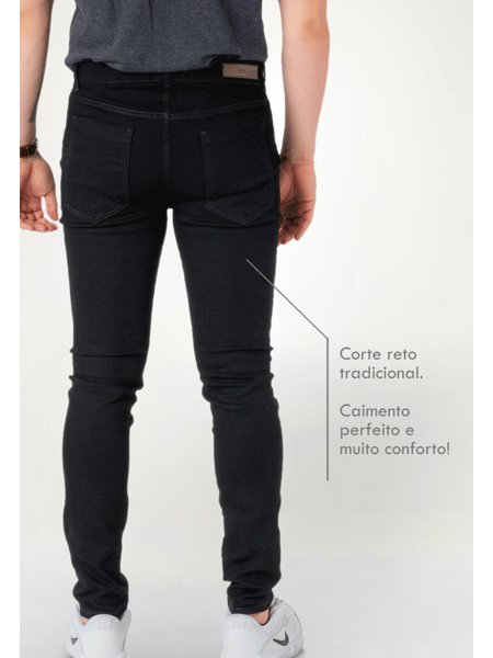 Calça Jeans Masculina Corte Reto Com Elastano Boen Jeans