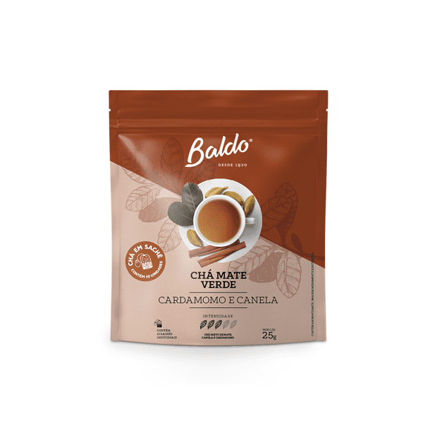 Chá Mate Verde sabor Cardamomo e Canela | Baldo