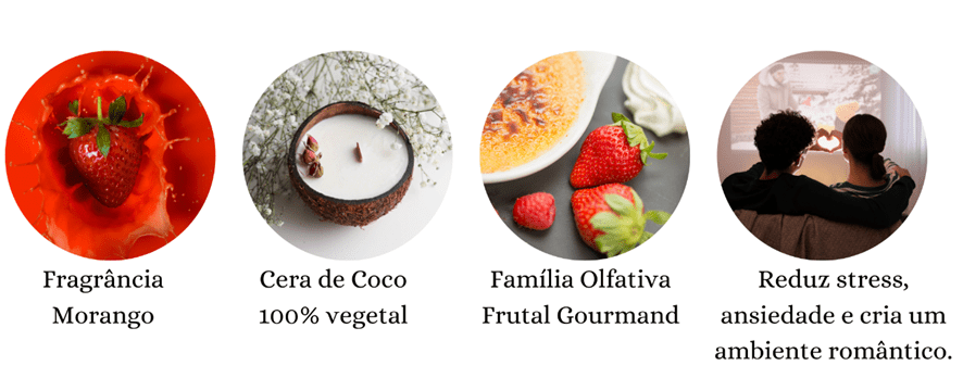 VELA AROMÁTICA MORANGO 140G | Vila Smell