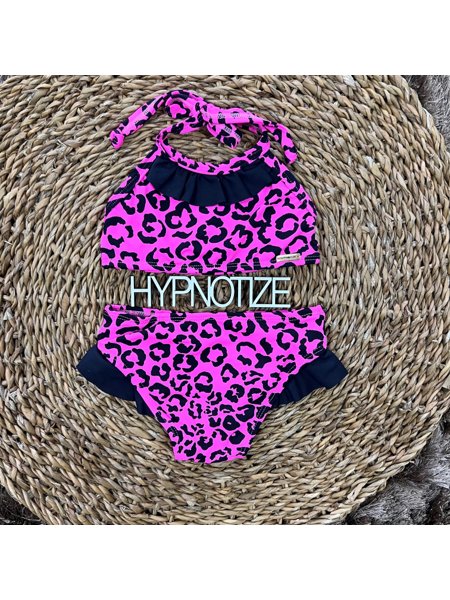 Biquíni Infantil Cecilia Onça Shock Preto Hypnotize Fashion Beach