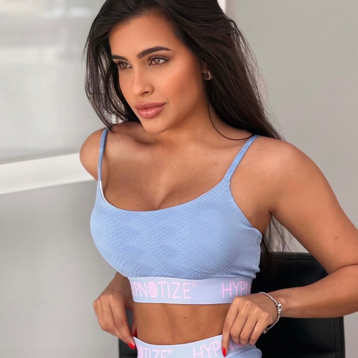 Top Elisa Azul Bebe-Elástico Hypnotize Azul-Rosa | Hypnotize Fashion Beach