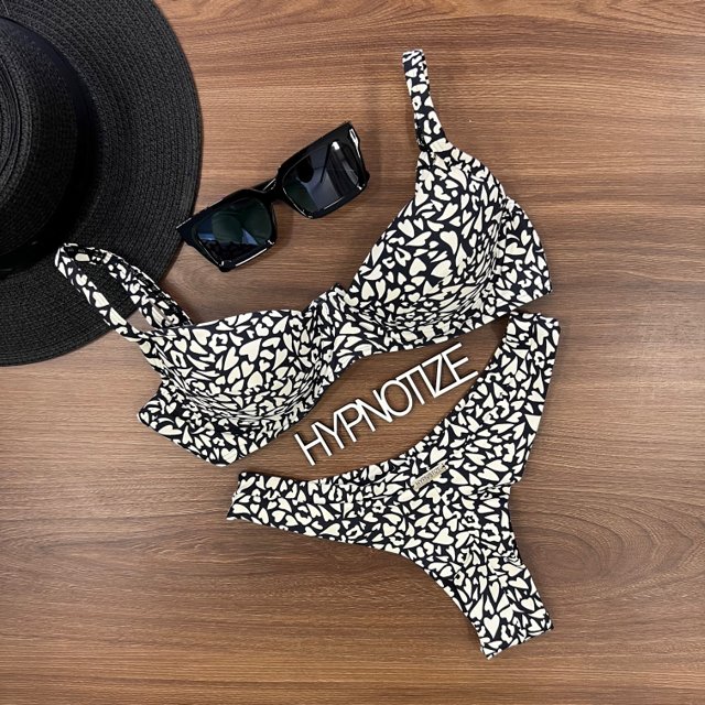Biquini Catiele Coração Bege Hypnotize Fashion Beach