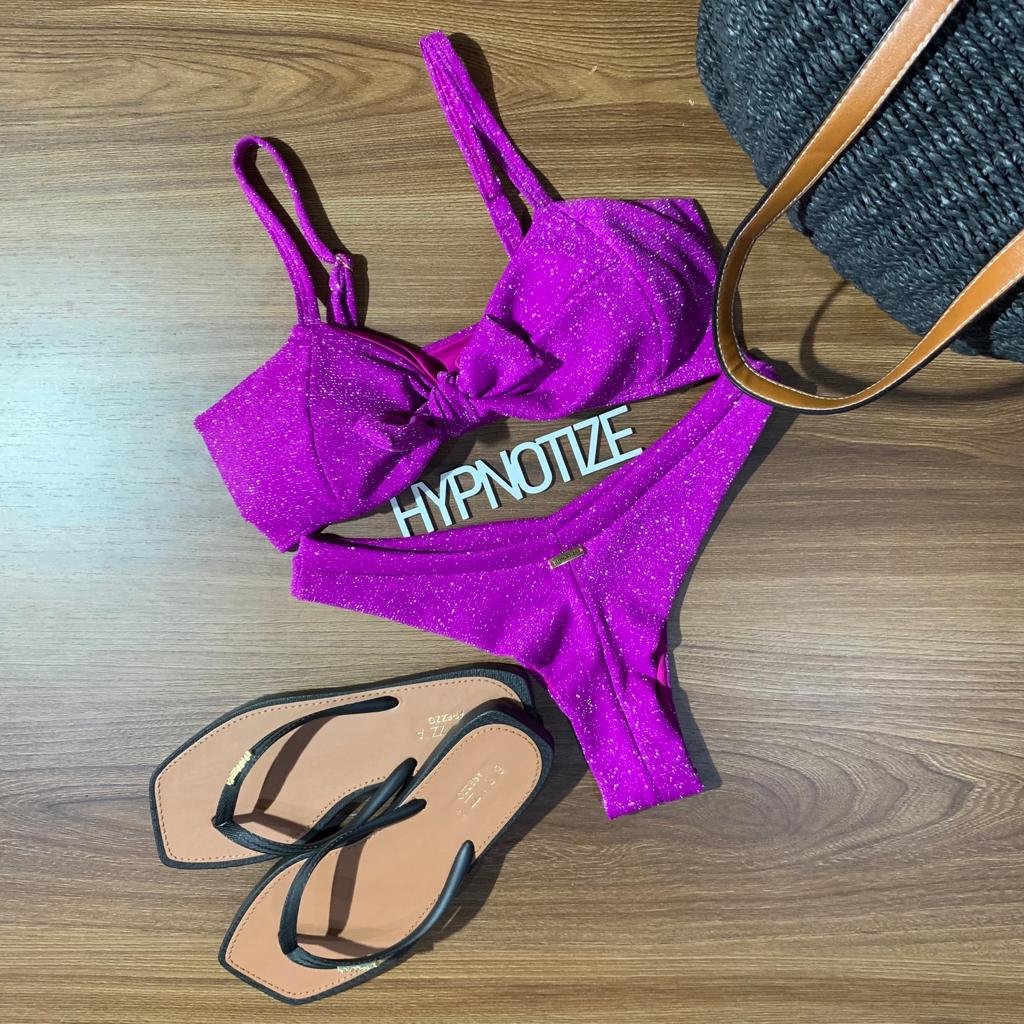 Biquíni Clarissa Trabalhado Lurex Açaí | Hypnotize Fashion Beach