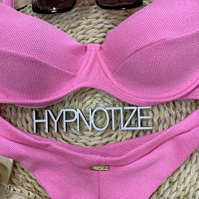 Biquini Catiele Trabalhado Lurex Rosa Hypnotize Fashion Beach