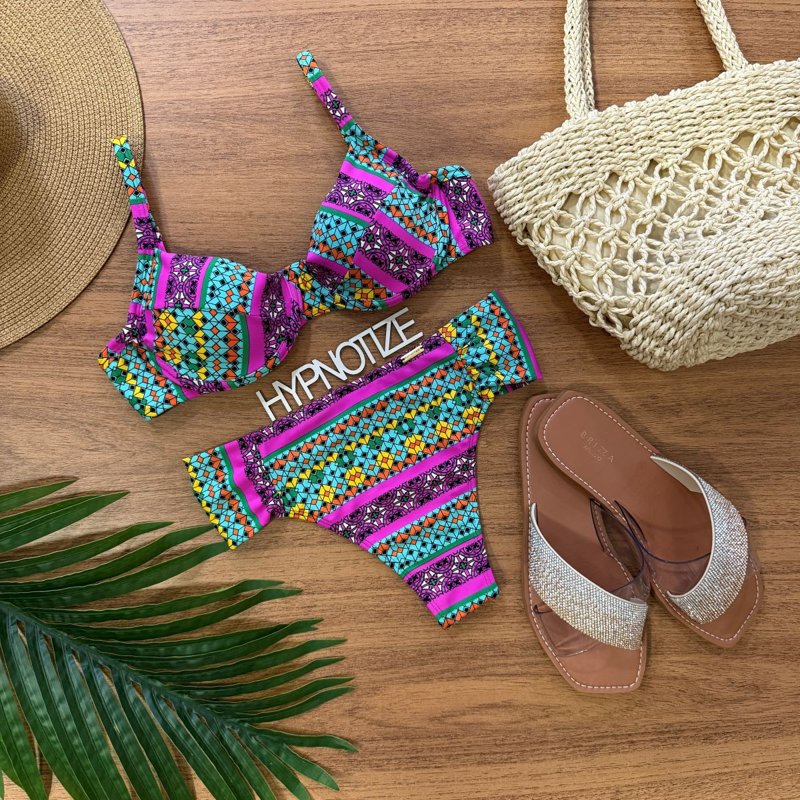Biquini Claudia Mosaico Color | Hypnotize Fashion Beach