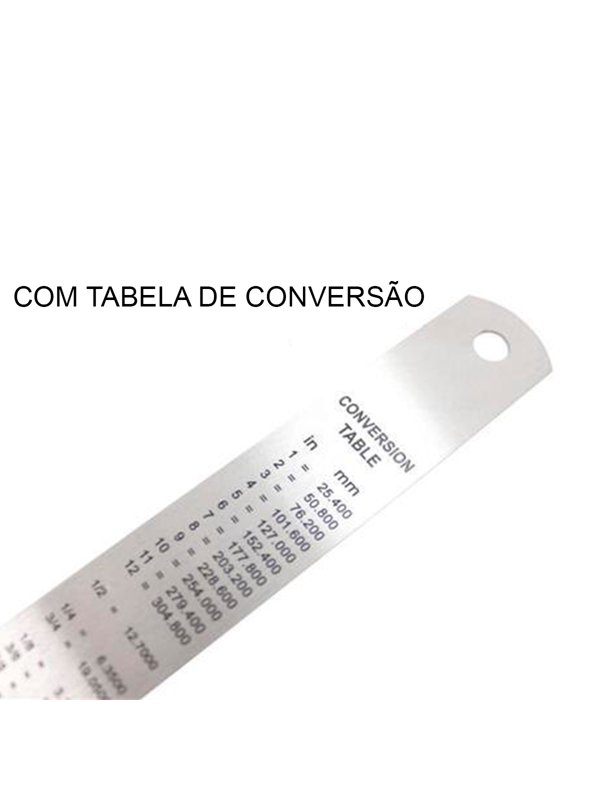 Régua Inoxidável 30cm | Desicon Ferragens