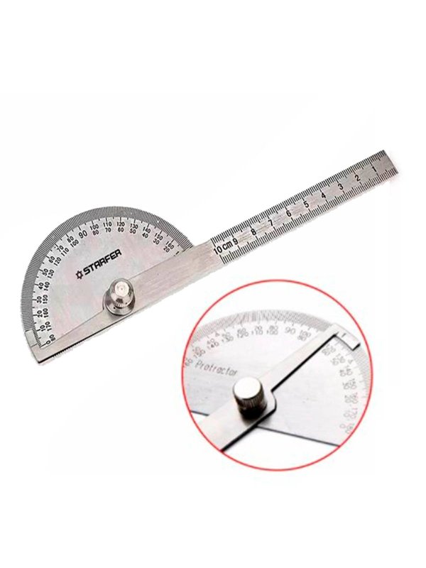 Transferidor De Grau Starfer Régua Em Aço Inox 180° Graus | Desicon ...