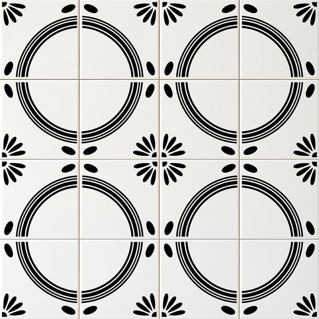 Azulejo Português - Port 016 - Preto | TAI Azulejos