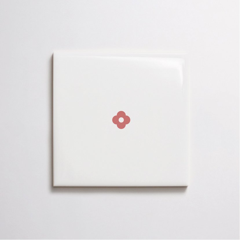 Azulejo Tuini Flor - Rosa | TAI Azulejos