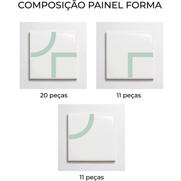 Azulejo Painel Forma - Verde Claro | TAI Azulejos