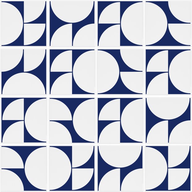 Azulejo Painel Twist - Azul Escuro | TAI Azulejos