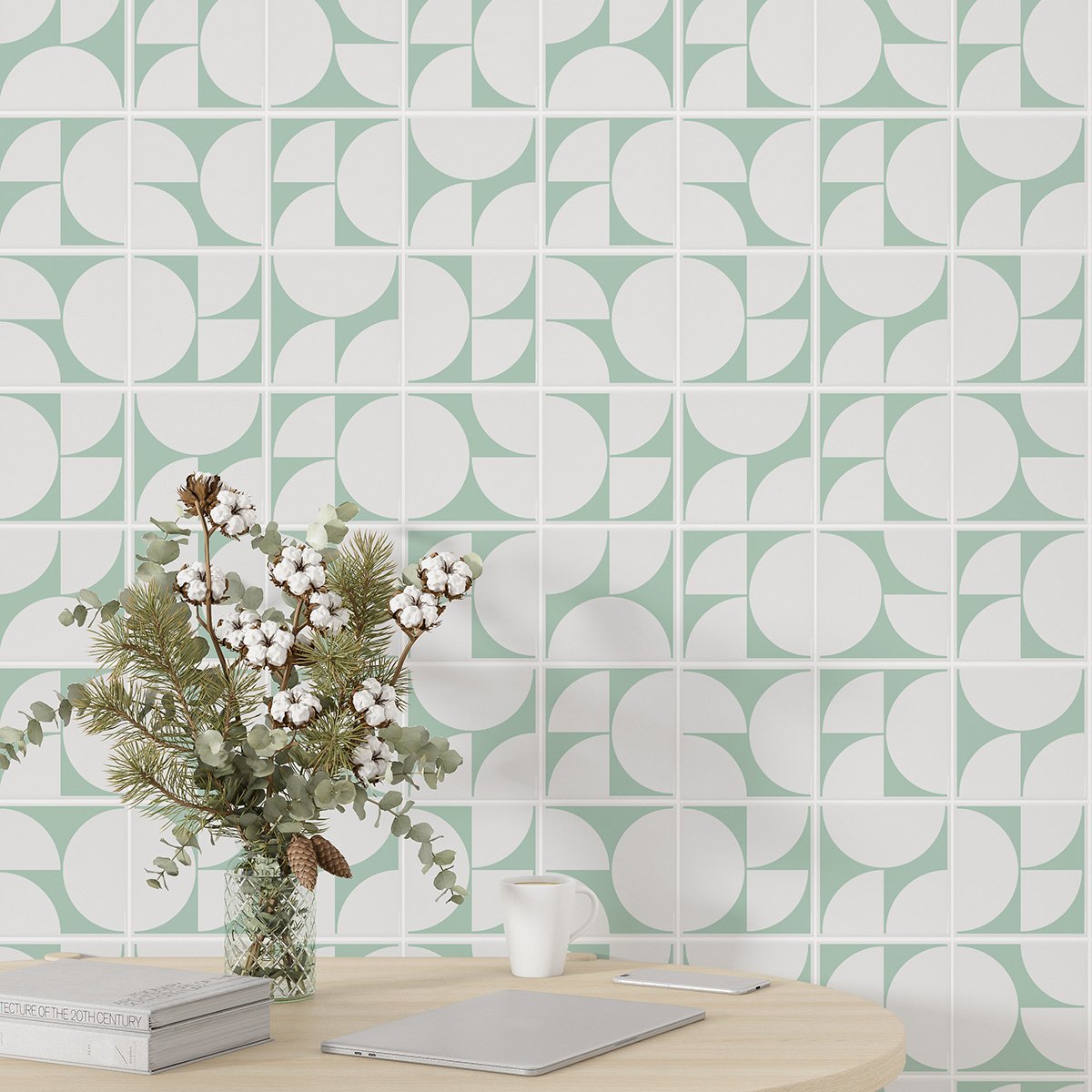 Azulejo Painel Twist - Verde Claro | TAI Azulejos