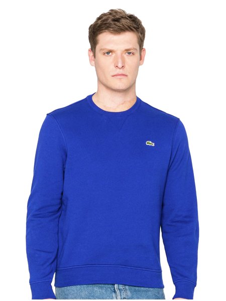 Moletom Lacoste Masculino Sport Crewneck Fleece Azul Royal | Secret Outlet