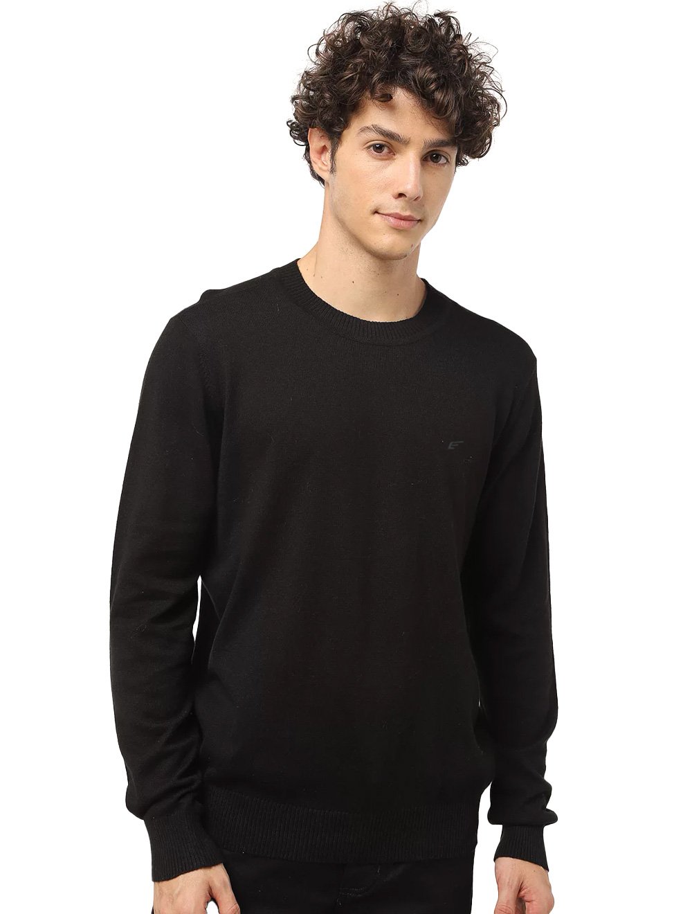 Sueter Ellus Tricot Crewneck Classic Essentials Preto | Secret Outlet