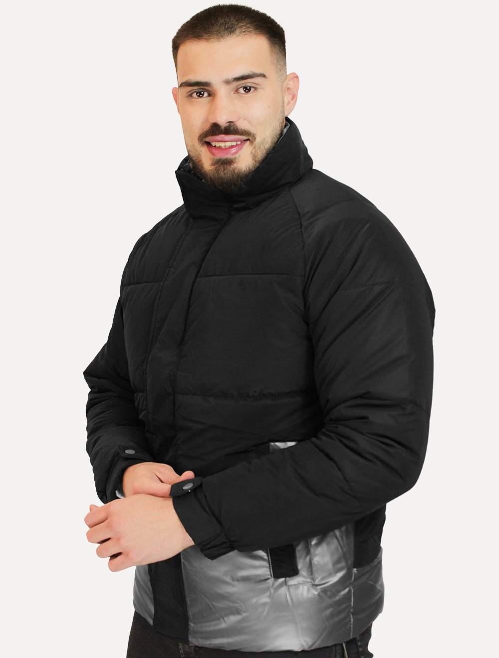 Jaqueta Dixen Masculina Puffer Reflective Preta | Secret Outlet