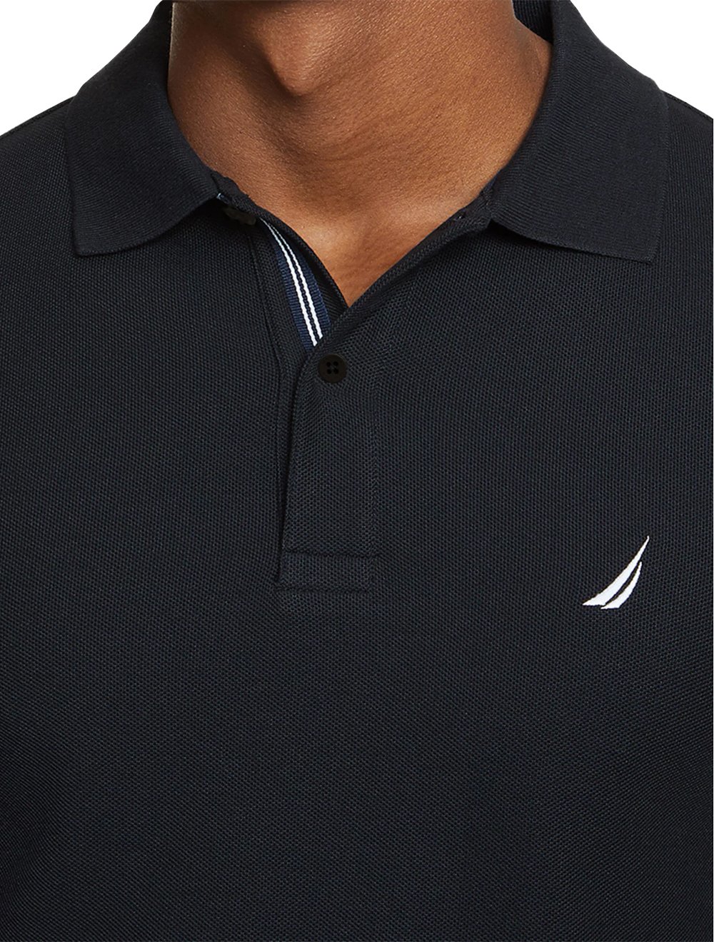 Polo Nautica Masculina Piquet Performance Deck Preta | Secret Outlet