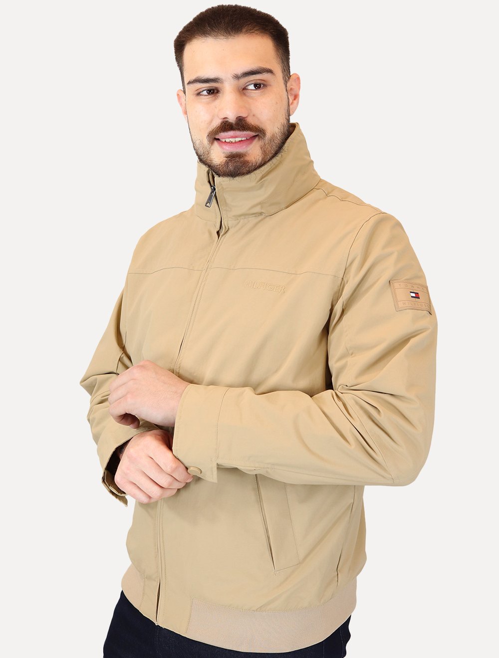 Jaqueta Tommy Hilfiger Masculina Sustainable Regatta Jacket Cáqui Médio ...