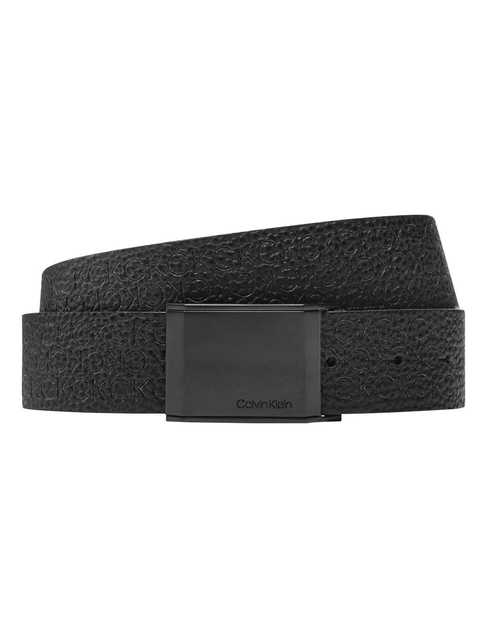 Cinto Calvin Klein Jeans Masculino Couro Beveled Plaque Tonal Mono ...